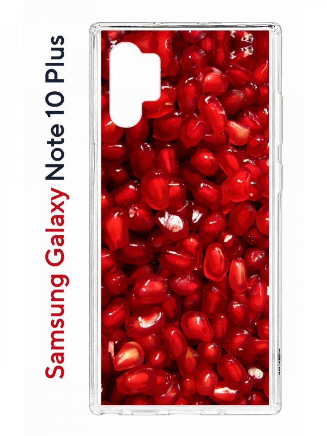 Чехол на Samsung Galaxy Note 10 Plus с принтом Kruche Print Гранат,противоударный бампер