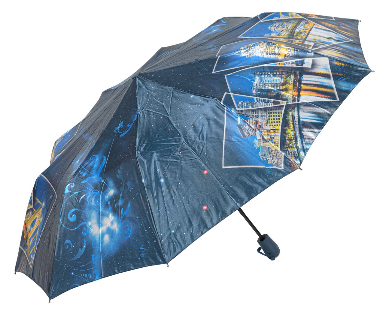 Зонт складной женский полуавтоматический frei Regen 2020-FAS синий