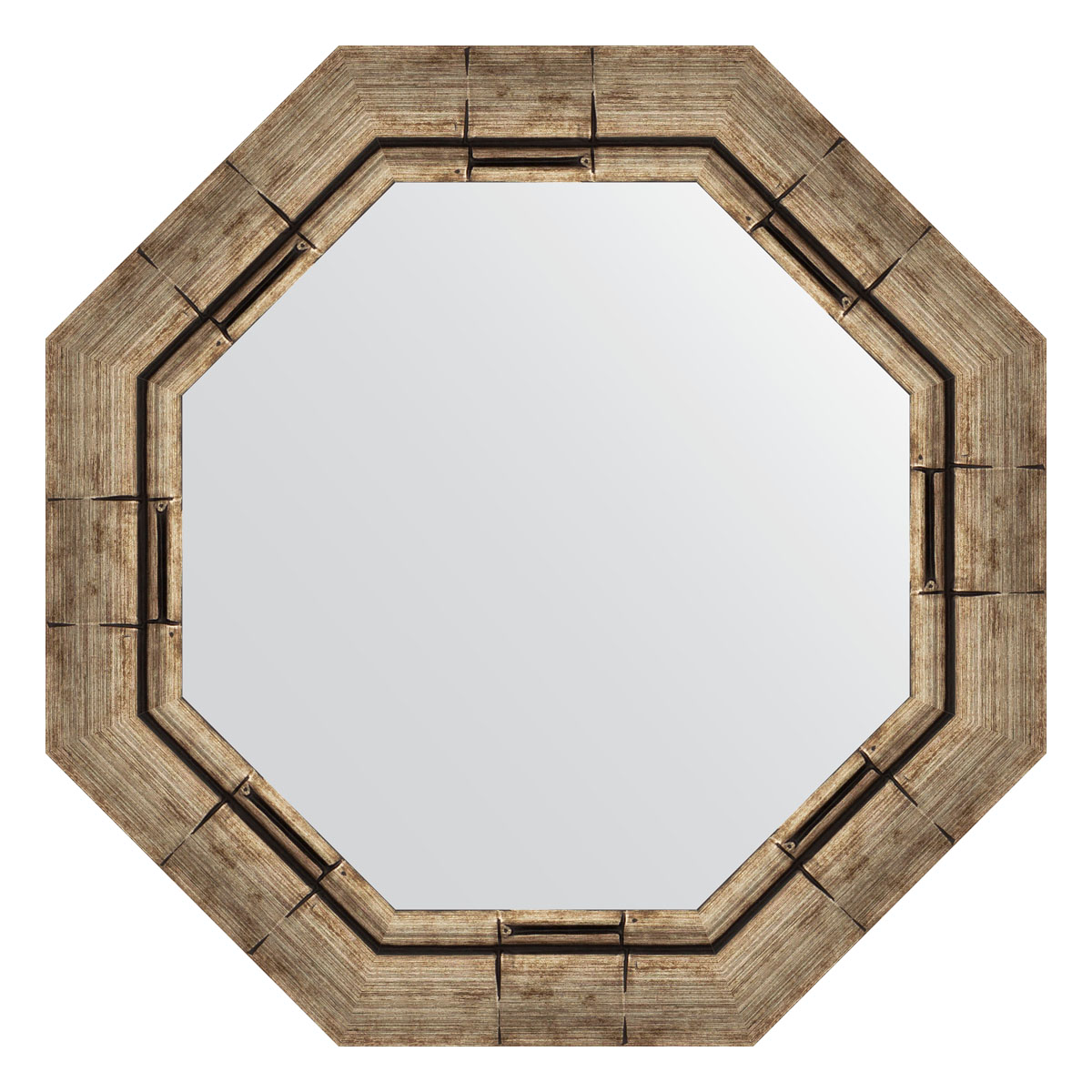 Зеркало в раме 53x53см Evoform BY 3667 серебряный бамбук