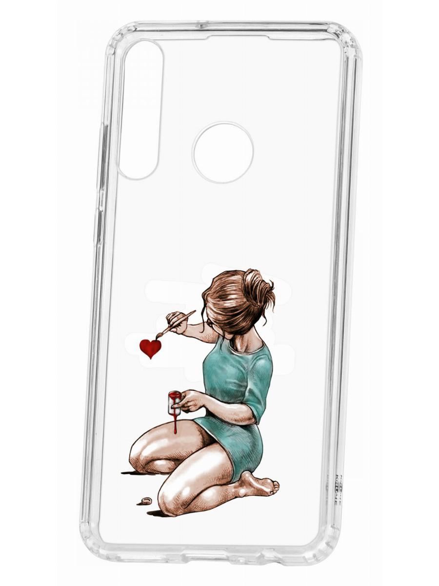 Чехол для Huawei Y6p 2020 Kruche Print Рисуя любовь