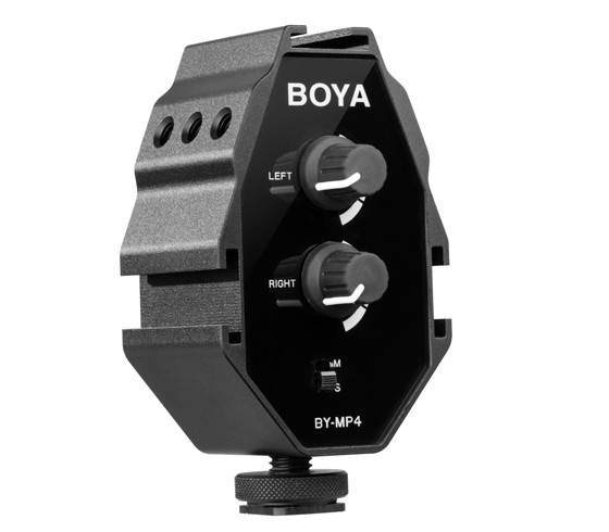 Двухканальный аудио адаптер-микшер Boya BY-MP4