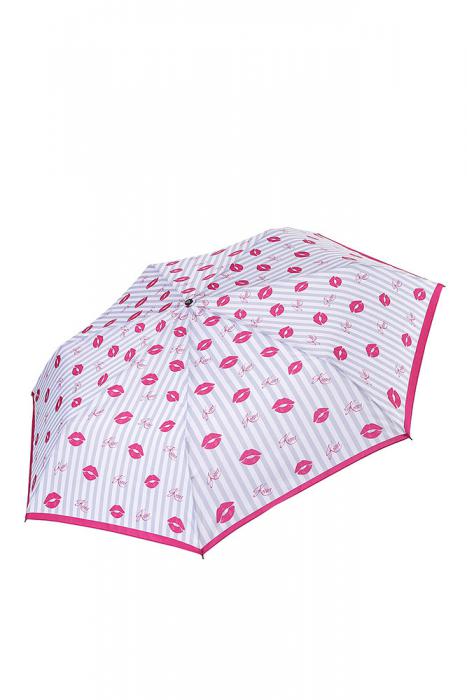 Зонт складной женский автоматический FABRETTI P-17101 белый/розовый