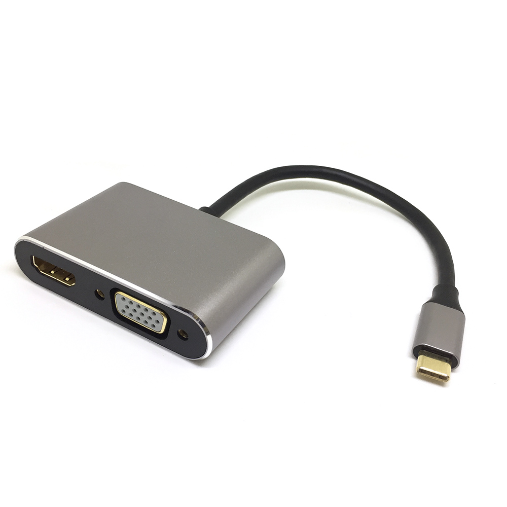 Адаптер Espada USB Type-C-HDMI/VGA/USB A/USB Type-C , M-F Black ETYC3HDVG