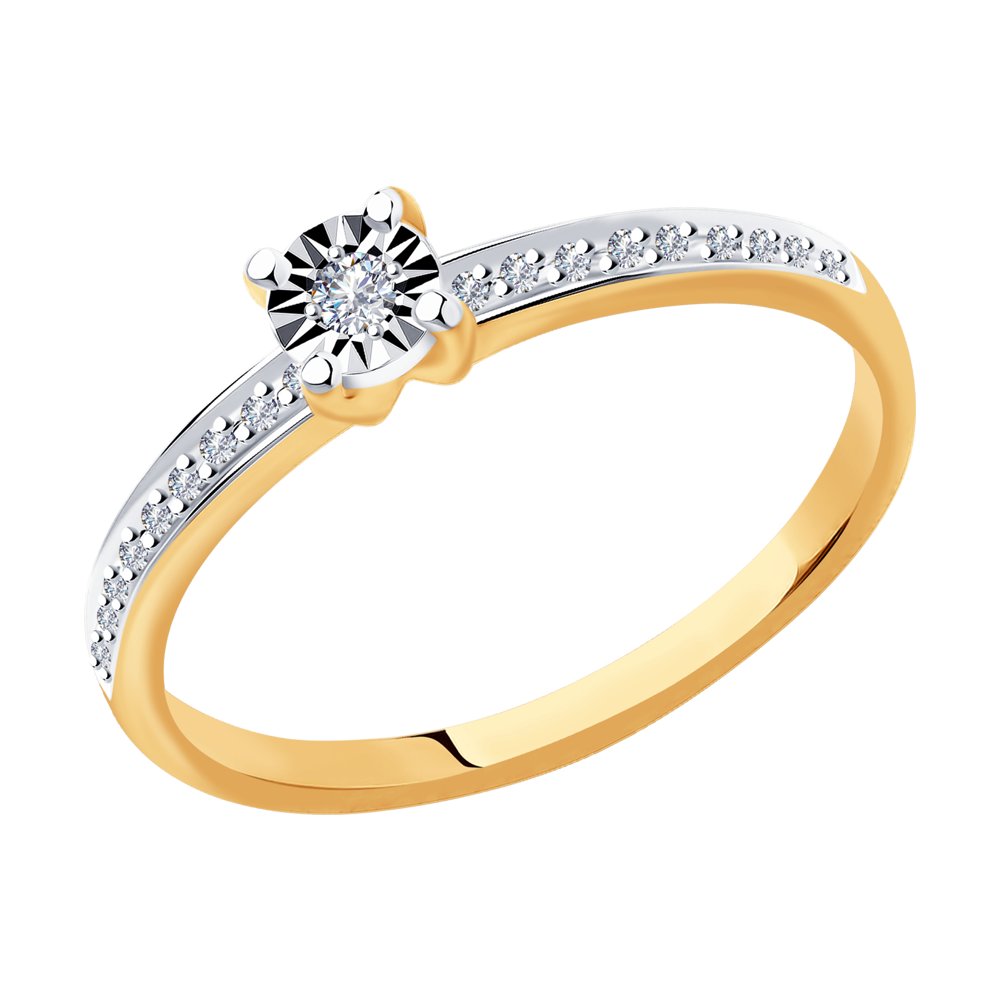 Кольцо помолвочное из золота с бриллиантом р. 16 SOKOLOV Diamonds 1011979