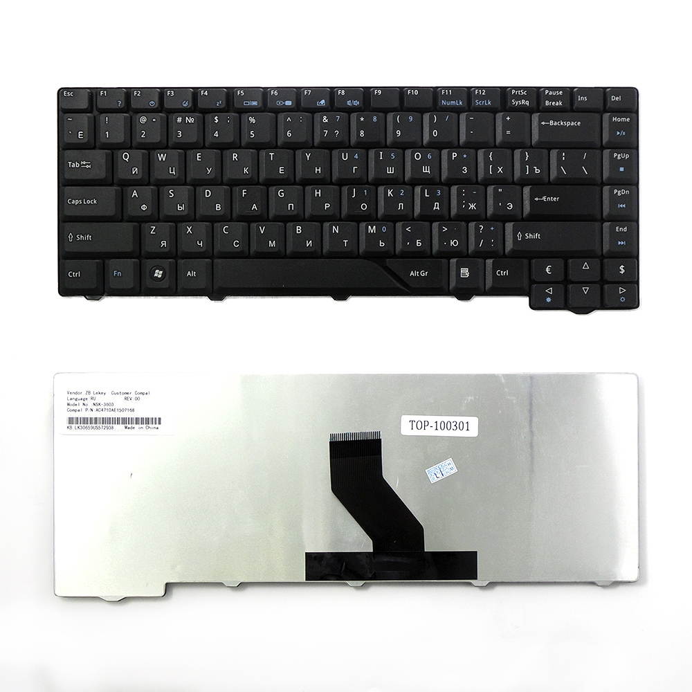 Клавиатура TopON для ноутбука Acer Aspire 4710, 4720, 4220, 4230, 4310, 4520, 4710 Series