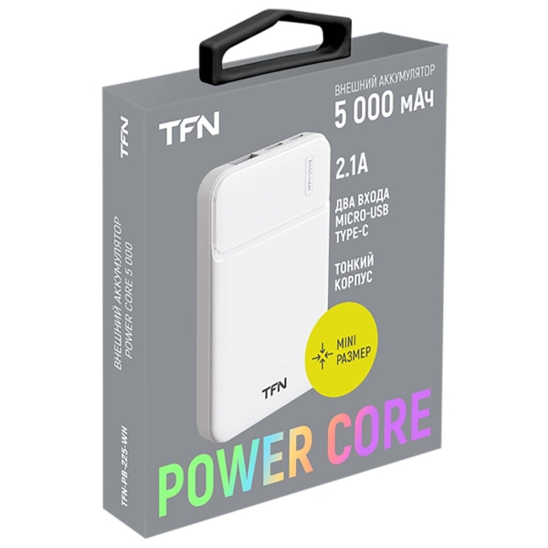 Внешний аккумулятор TFN Power Core 5000 мАч Black (PB-225-BK)