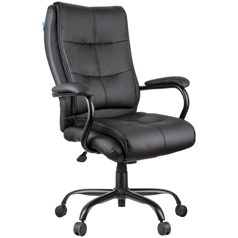 Кресло руководителя Helmi HL-ES02. Extra Strong, повышенной прочности, экокожа черная