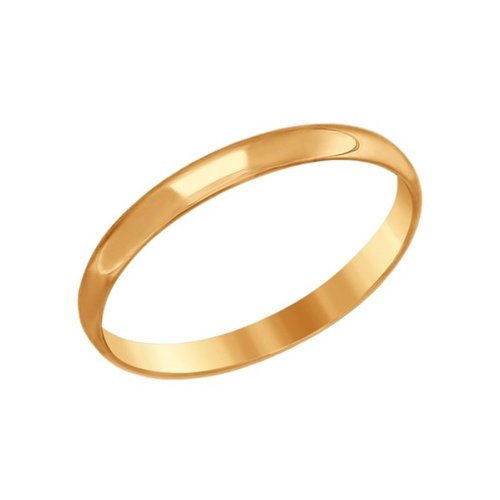 Кольцо обручальное из желтого золота р. 17 SOKOLOV 110183
