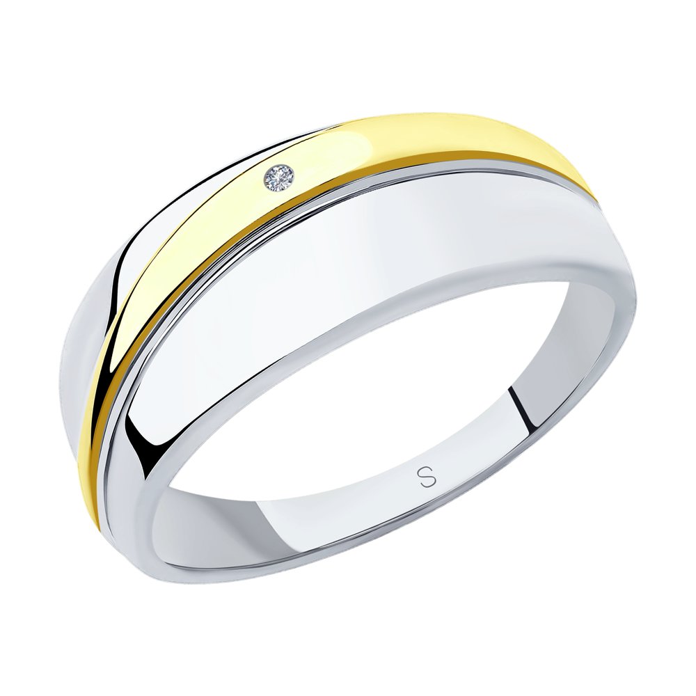 Кольцо из серебра р. 20 SOKOLOV 87010030, бриллиант