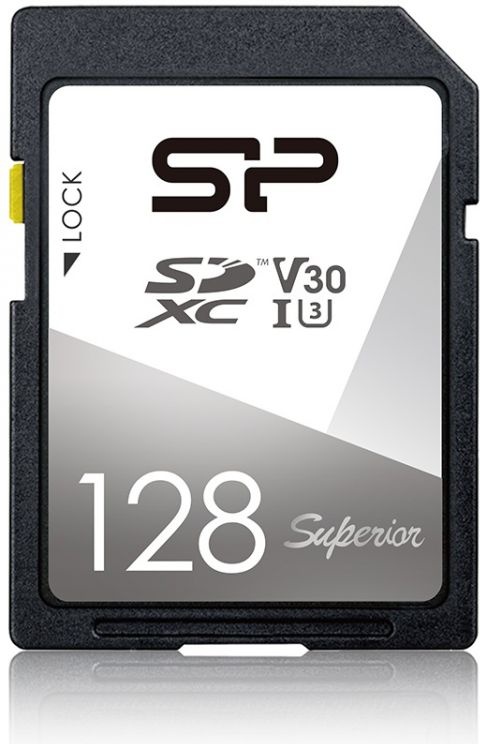 Карта памяти SD 128GB Silicon Power Superior SDXC Class 10 UHS-I U3 V30 100/80 Mb/s