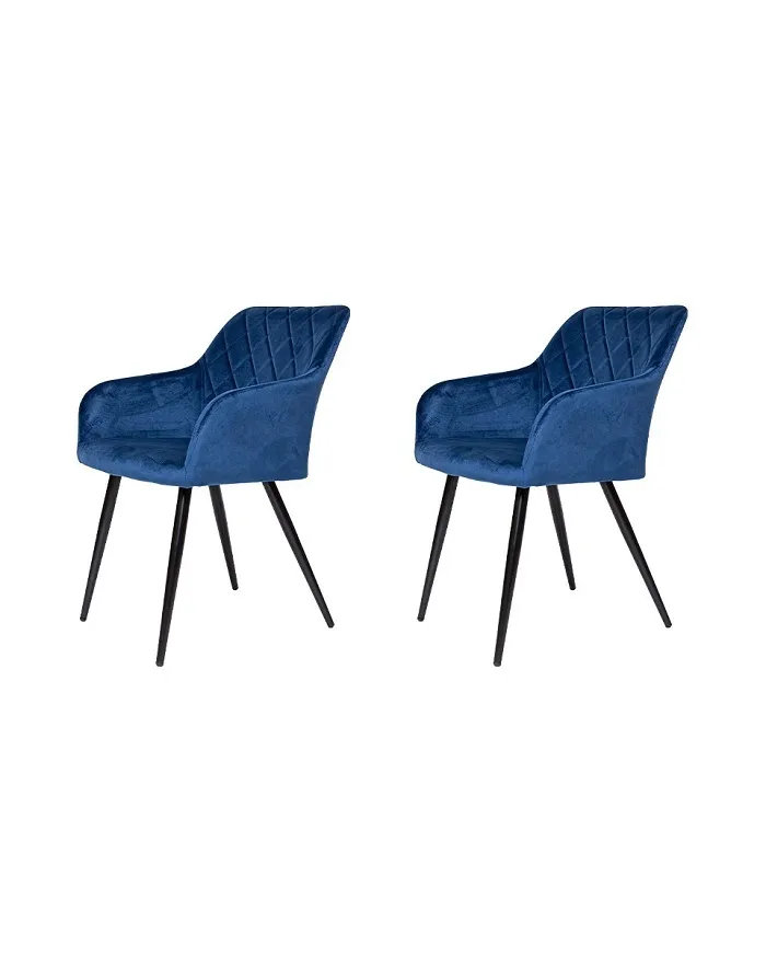 Комплект стульев 2 шт. La Room UDC-8266,2, синий/черный