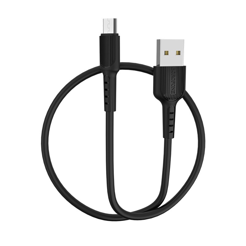 Дата-кабель USB 2.0A для micro USB Borofone BX16 TPE 1м Black