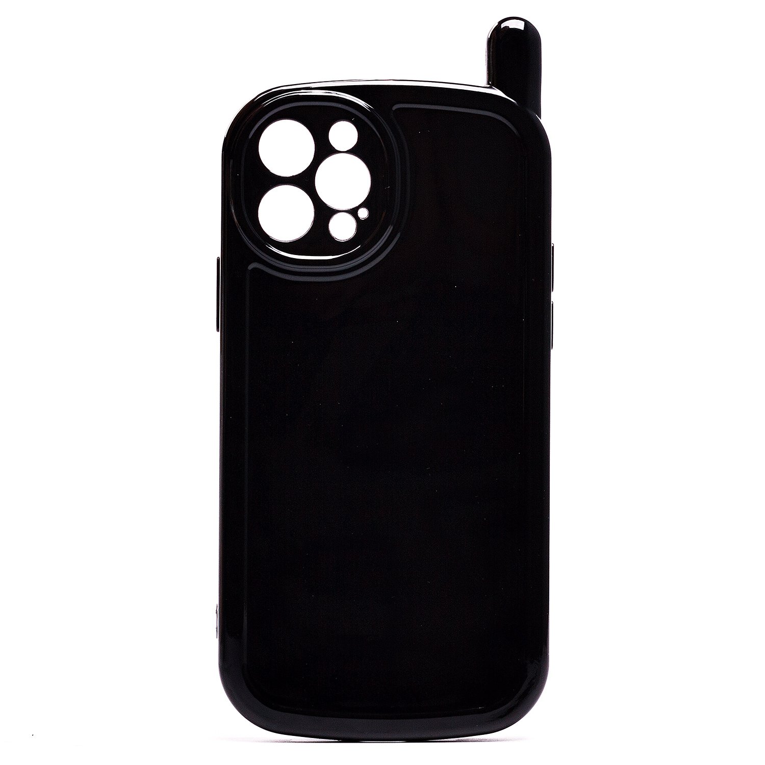 Чехол iPhone 12 Pro силиконовый с антенной <черный>