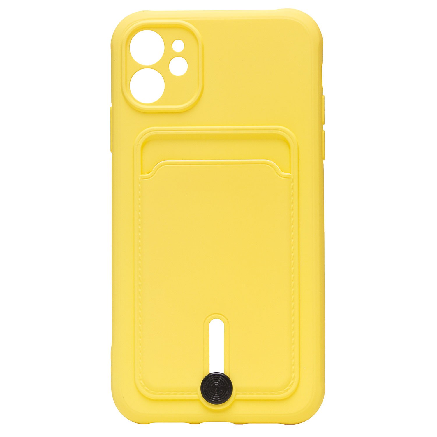 Чехол iPhone 11 силиконовый с картхолдером №4 <желтый>