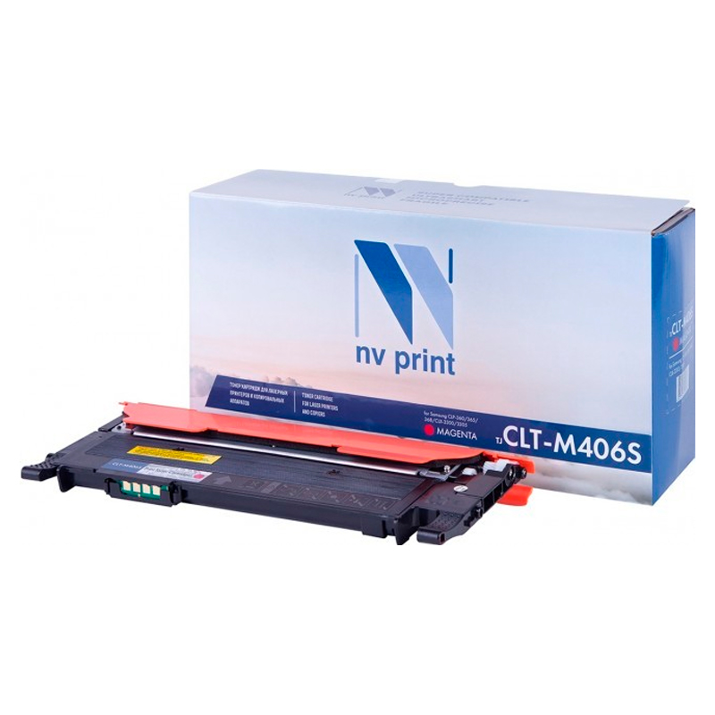 Картридж для лазерного принтера NV Print CLT-M406S пурпурный, совместимый