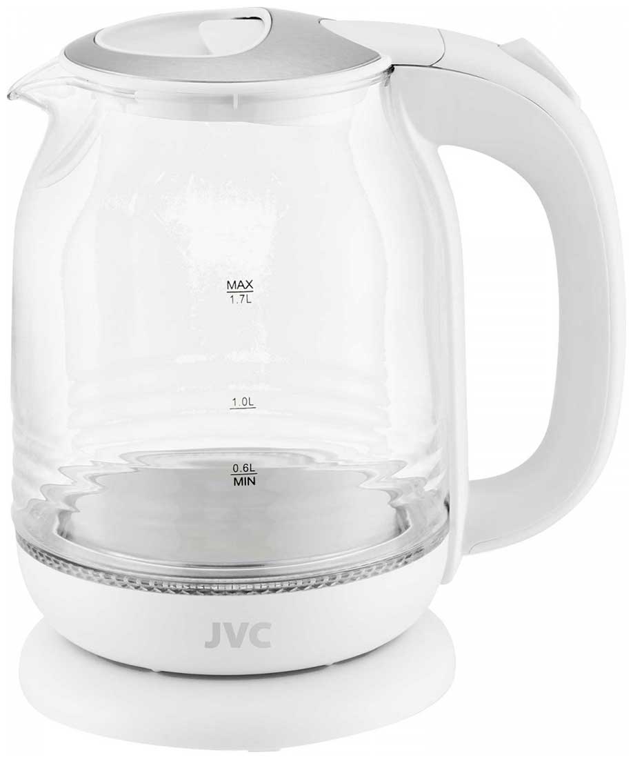 Чайник электрический JVC JK-KE1510 white 1.7 л Transparent, White