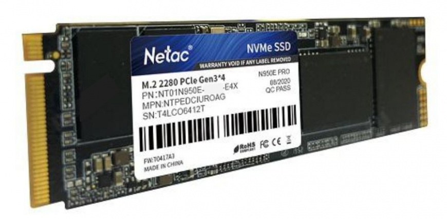 SSD накопитель Netac N950E Pro M.2 2280 1 ТБ (NT01N950E-001T-E4X)