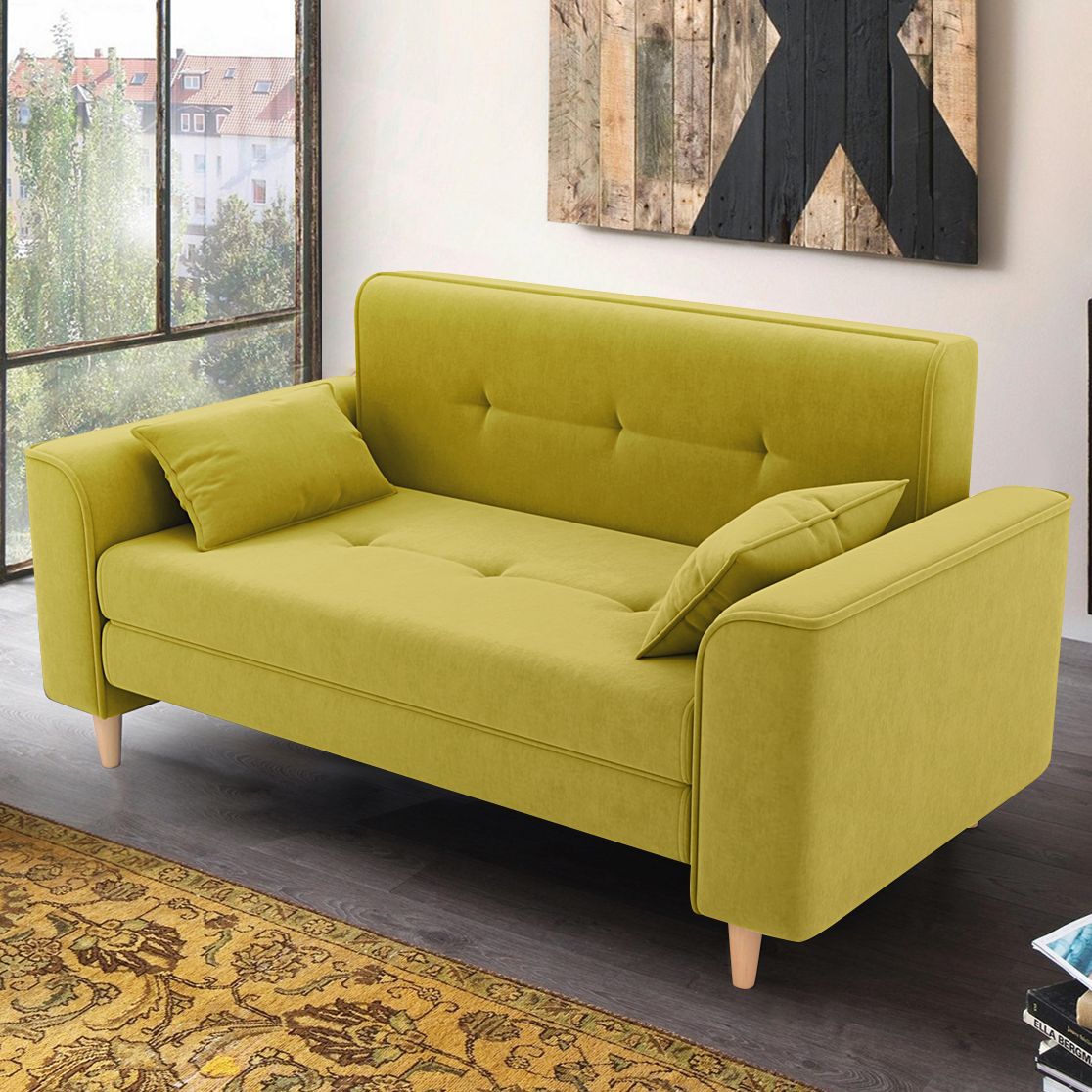 Раскладной диван Алито Твист, 120х200, оливковый