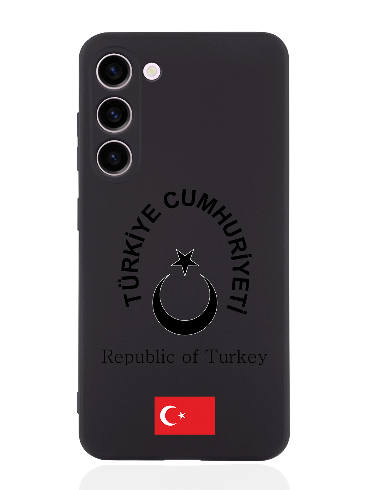 Чехол SignumCase для Samsung Galaxy S23+ Черный лаковый Герб Турции черный