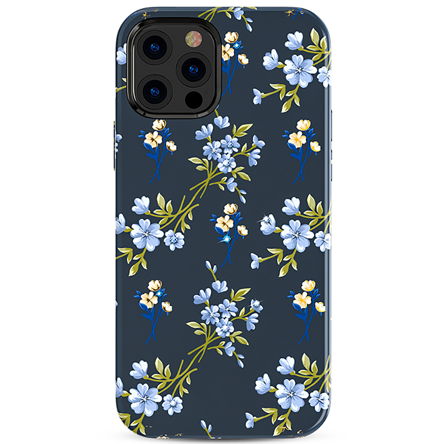 Чехол PQY Blossom для iPhone 12 Pro Max Синий