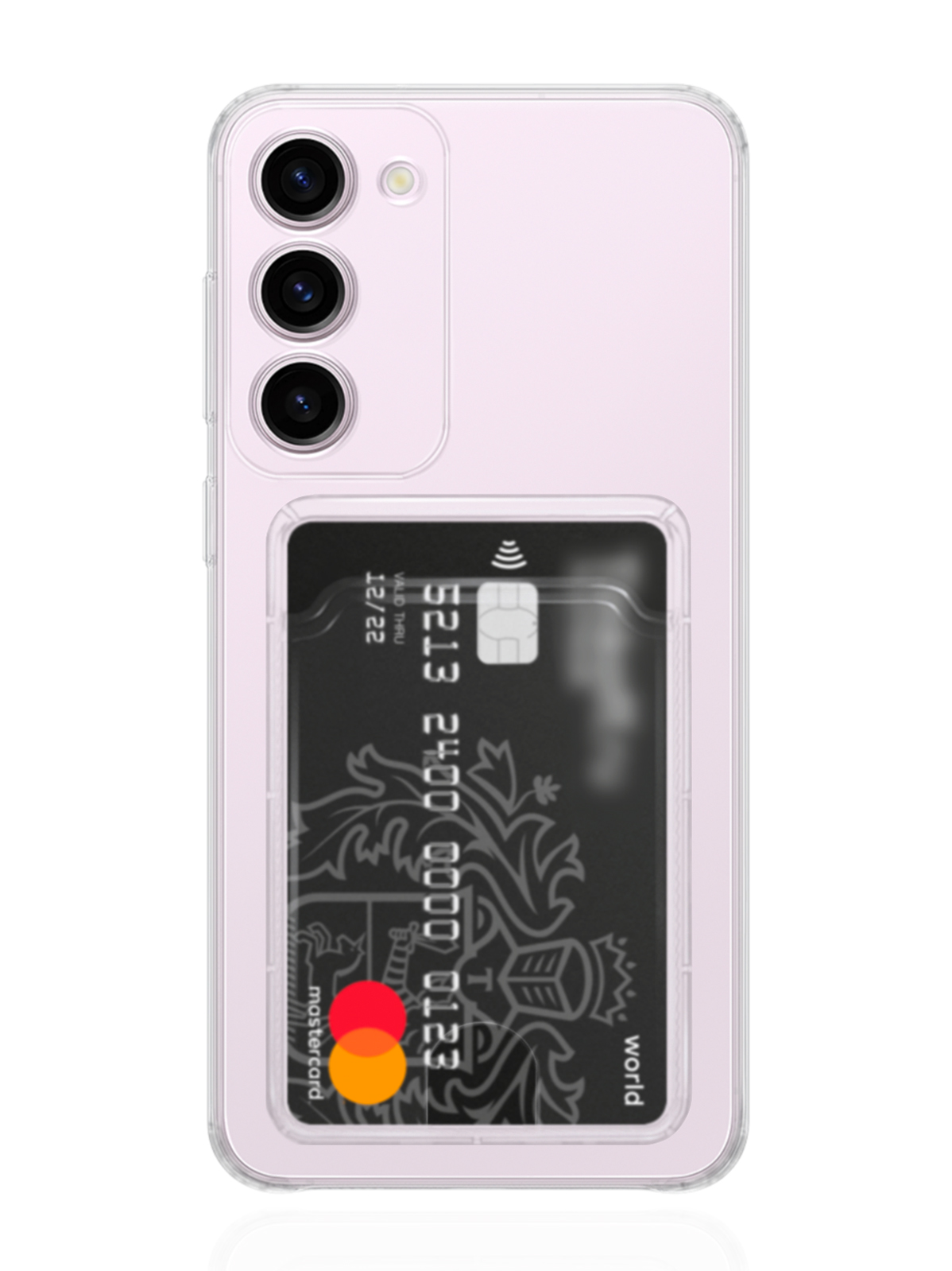 Чехол MustHaveCase с карманом для карт для Samsung Galaxy S23+ прозрачный