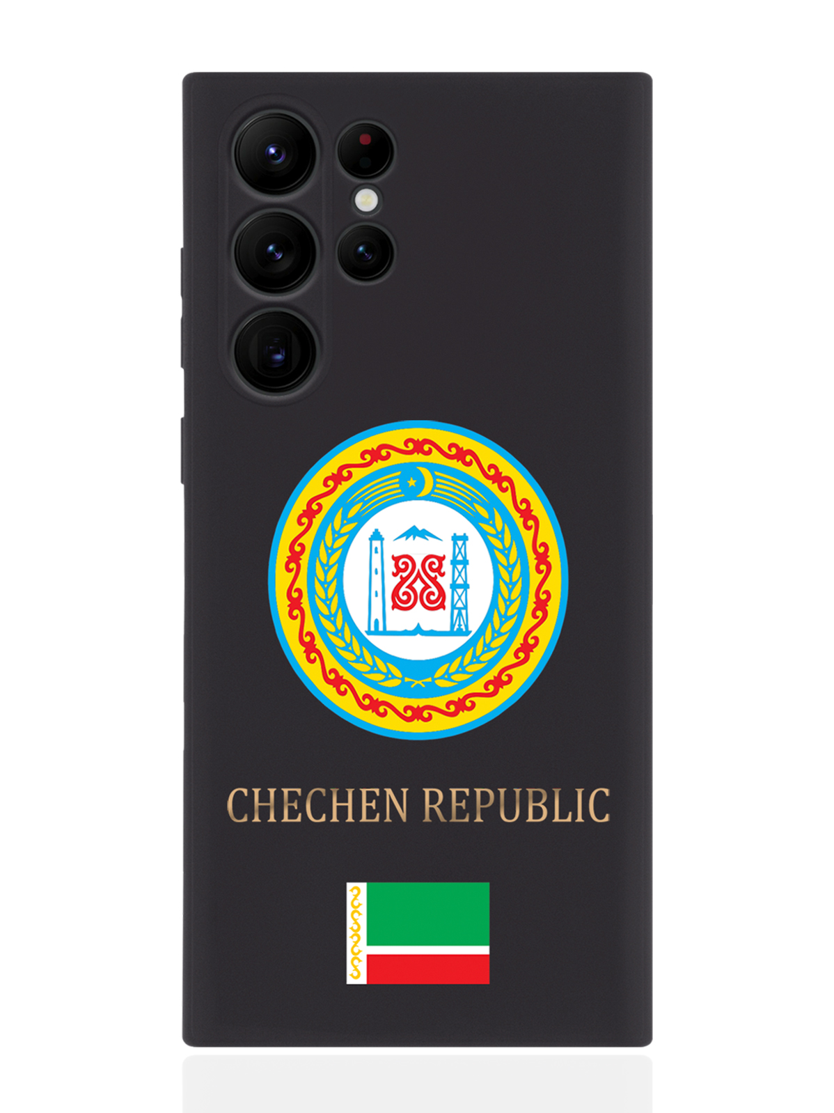 Чехол SignumCase для Samsung Galaxy S23 Ultra Герб Чечни черный