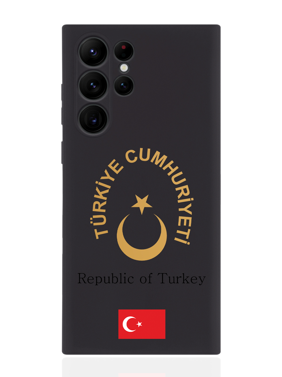 Чехол SignumCase для Samsung Galaxy S23 Ultra Золотой Герб Турции черный