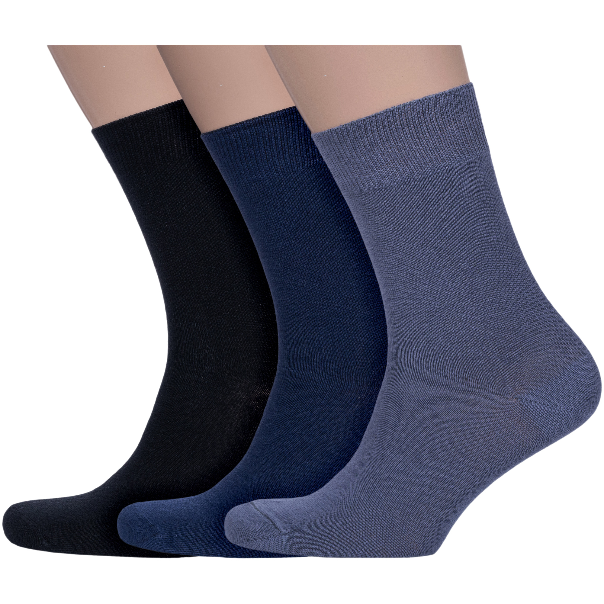 Комплект носков мужских Смоленская Чулочная Фабрика 3-522С12 черный; синий 25