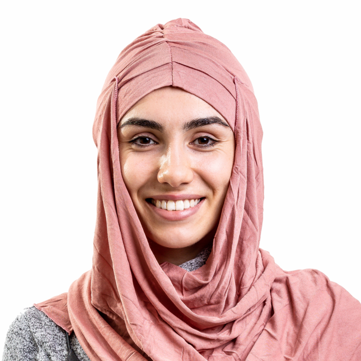 Хиджаб женский Asiyah AY-HJB2-01 пудровый розовый р. 170x60