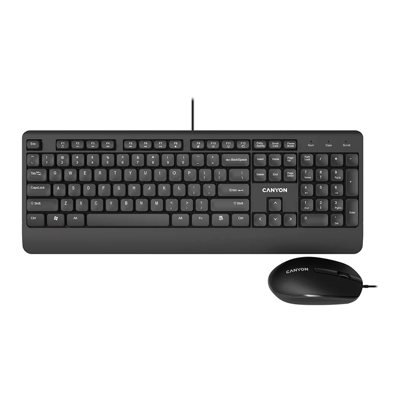 Комплект клавиатура и мышь Canyon CNE-CSET4-RU