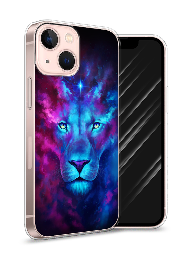 Чехол Awog на Apple iPhone 13 mini / Айфон 13 mini "Космический лев"