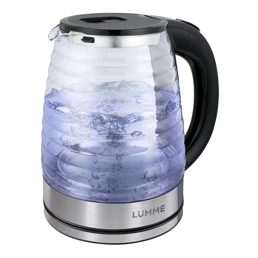 Чайник электрический LUMME LU-4101 2 л прозрачный, черный