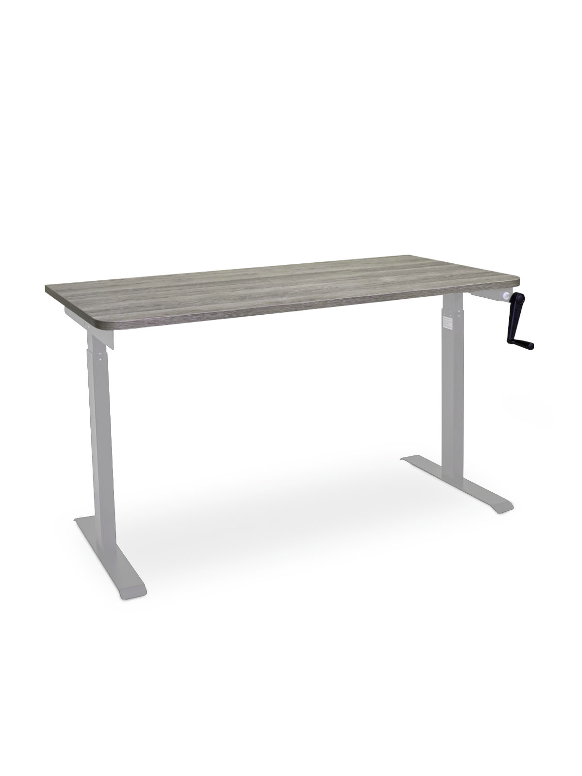 Офисный стол LuxAlto лофт для работы стоя и сидя серый, 120x60x2.5см, 34110
