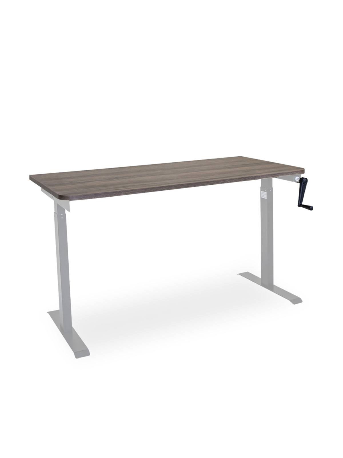 Компьютерный стол LuxAlto для работы сидя и стоя серый, темно-коричневый 160x70см, 34119