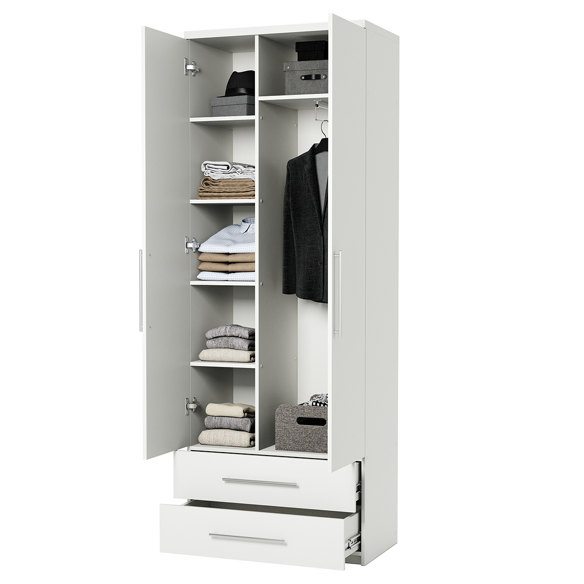 Шкаф комбинированный с ящиками Шарм-Дизайн Мелодия МКЯ-22 110х45 белый