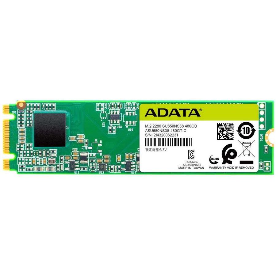 SSD накопитель ADATA Ultimate SU650 M.2 2280 480 ГБ (ASU650NS38-480GT-C)