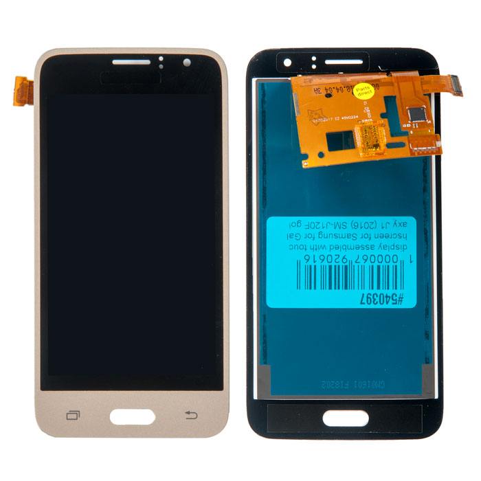 Дисплей Rocknparts с тачскрином для Samsung Galaxy J1 (SM-J120F) золотой (2016) OLED