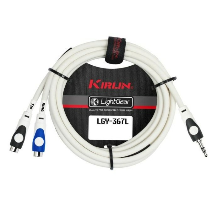 Кабель аудио 1xMini Jack - 2xRCA Kirlin LGY-367L 0.3M WH