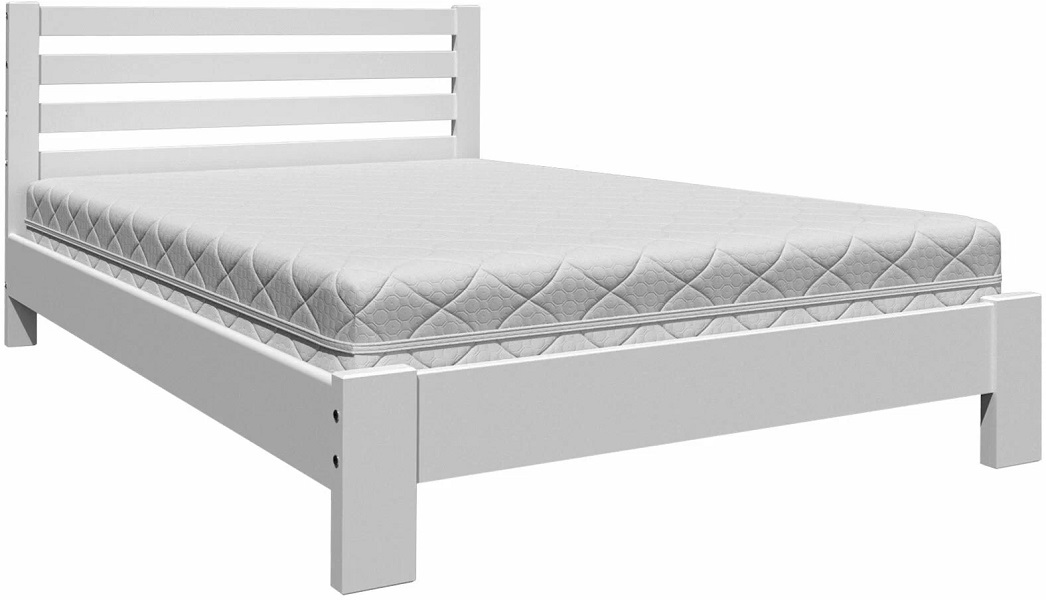 Кровать Массив Сосны Первый Мебельный Барди Белый античный 140х200 см