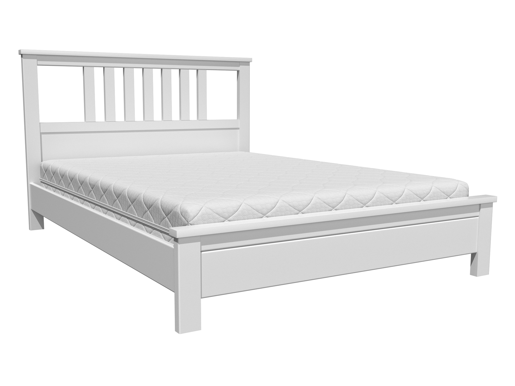 Двуспальная кровать Первый Мебельный Вельта Белый античный, 90х200 см