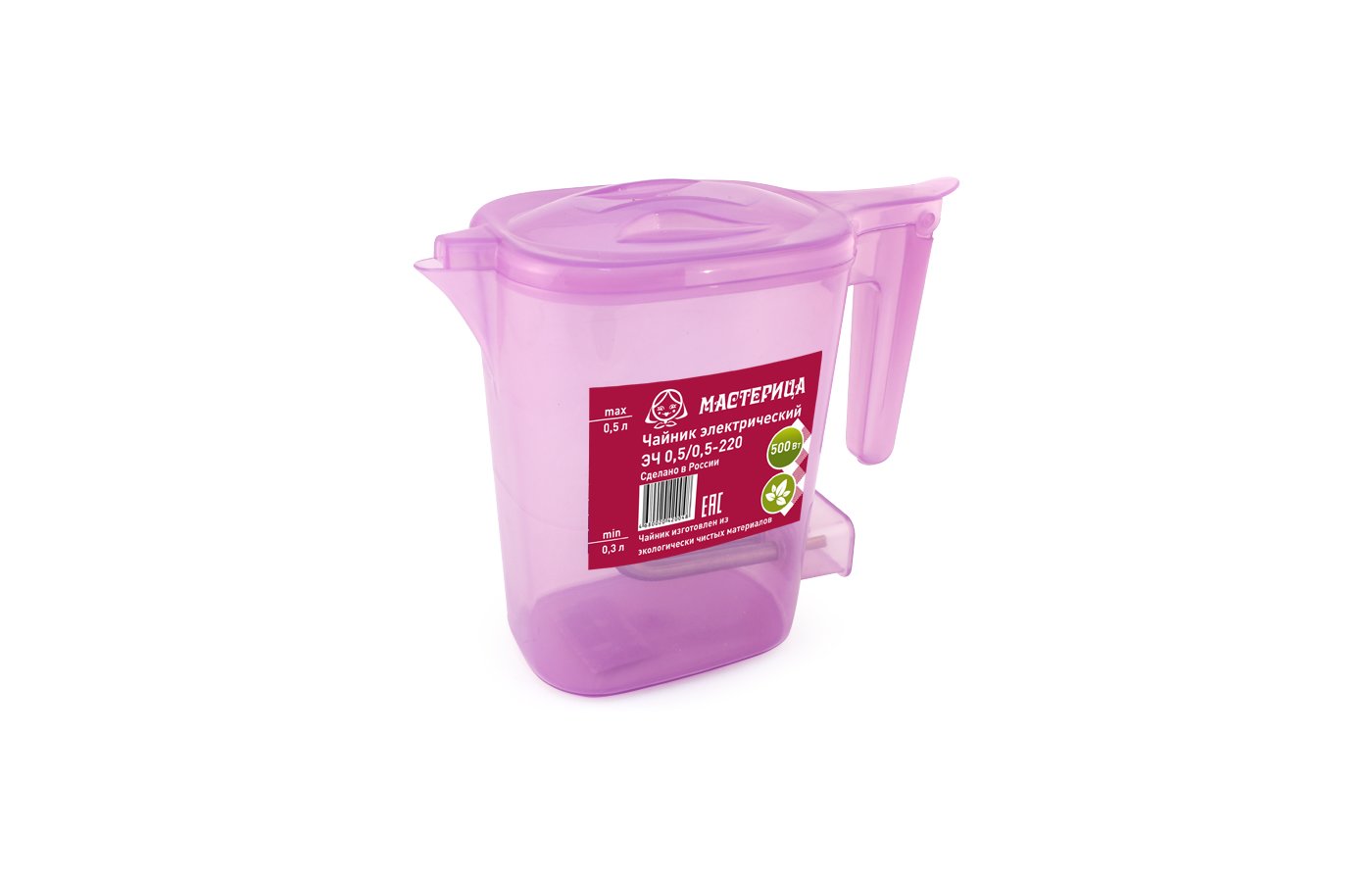 Чайник электрический Мастерица 05/05-220 0.5 л Pink