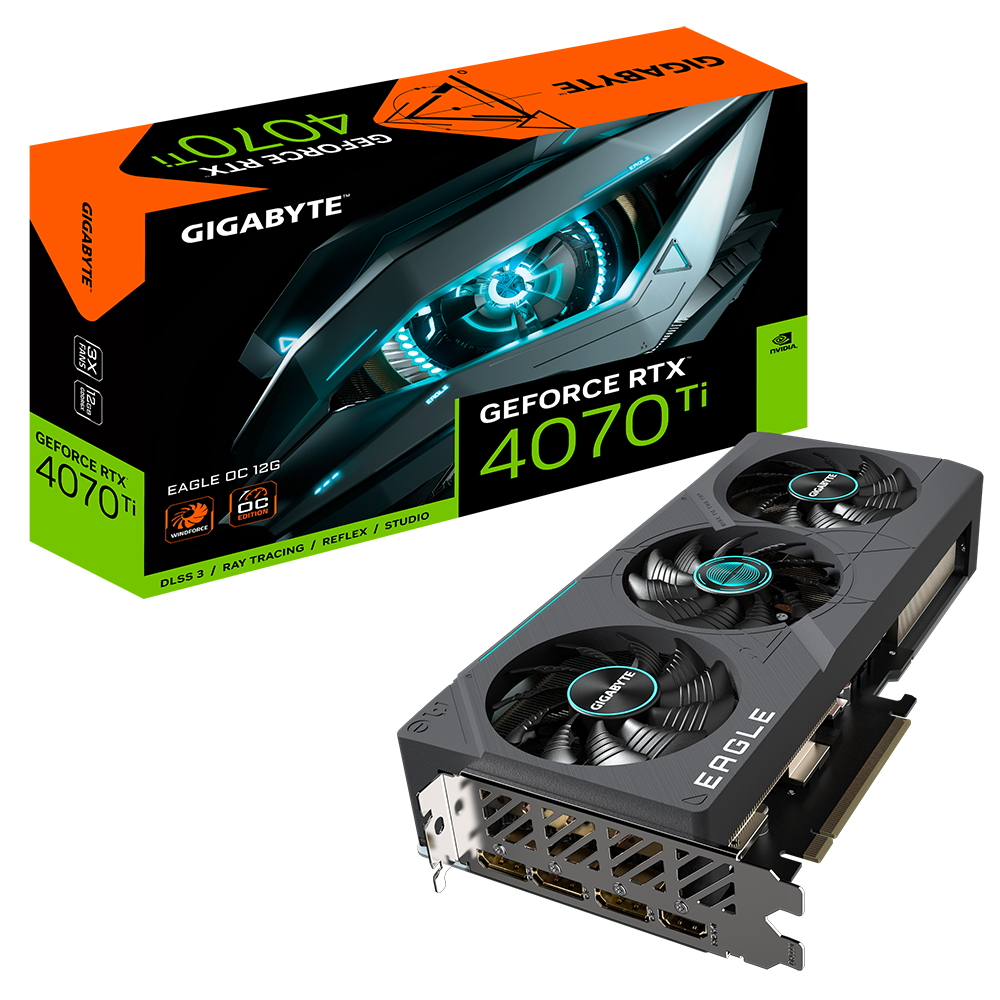 Видеокарта Gigabyte RTX4070Ti EAGLE OC 12GB GDDR6X 192-bit DPx3 HDMI