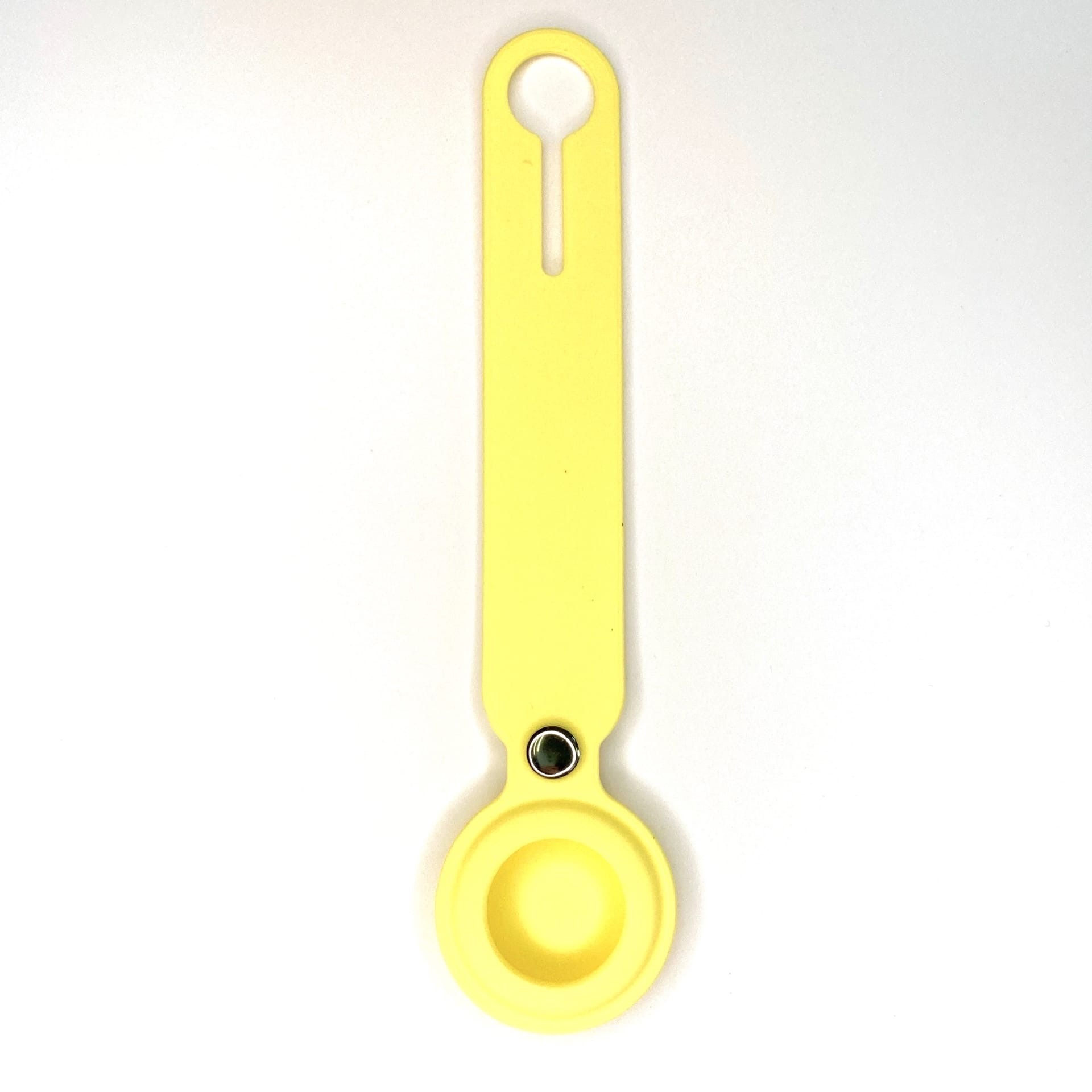 Чехол Airtag силиконовый с держателем желтый