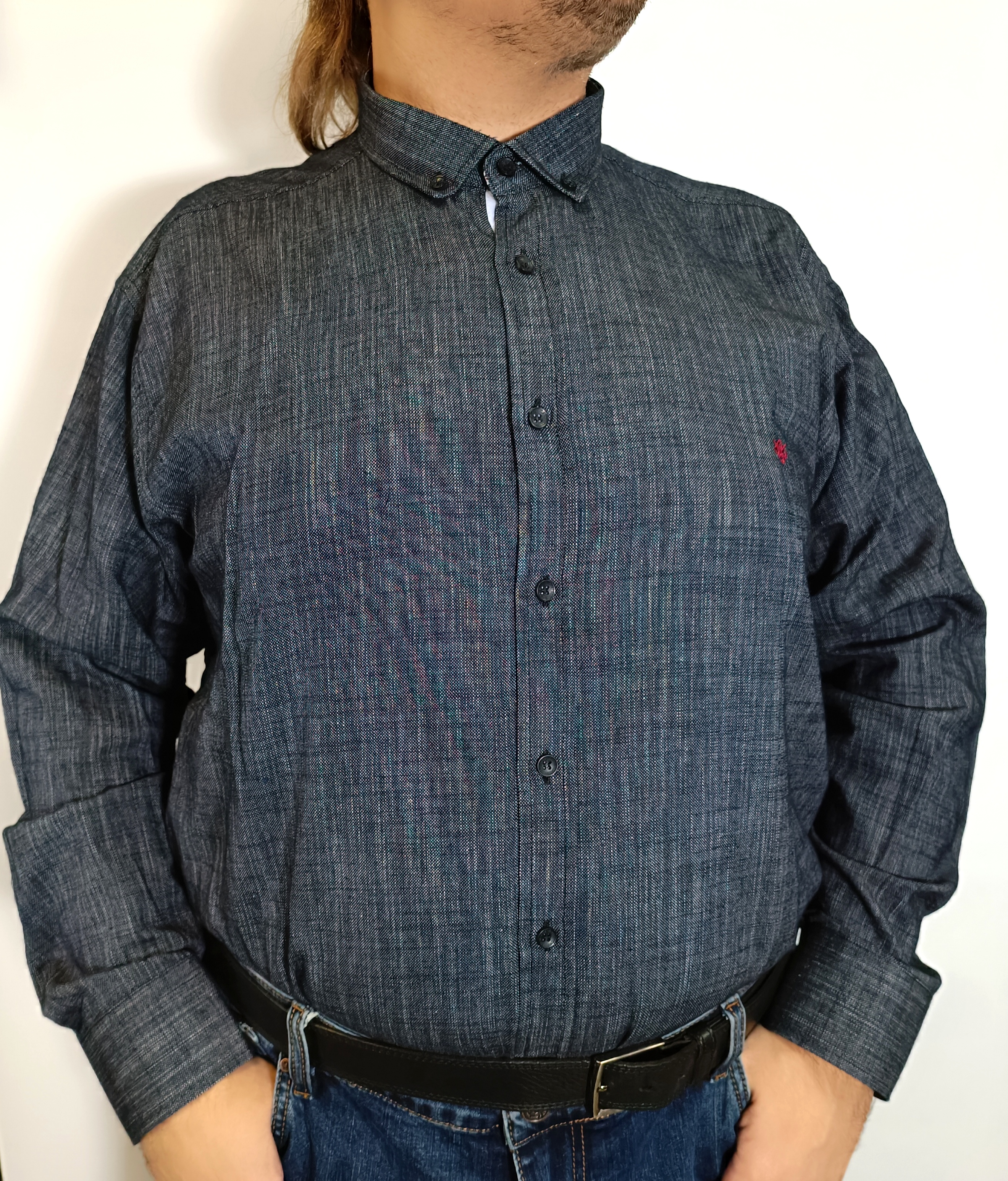 Рубашка мужская Castelli 1631 синяя 2XL