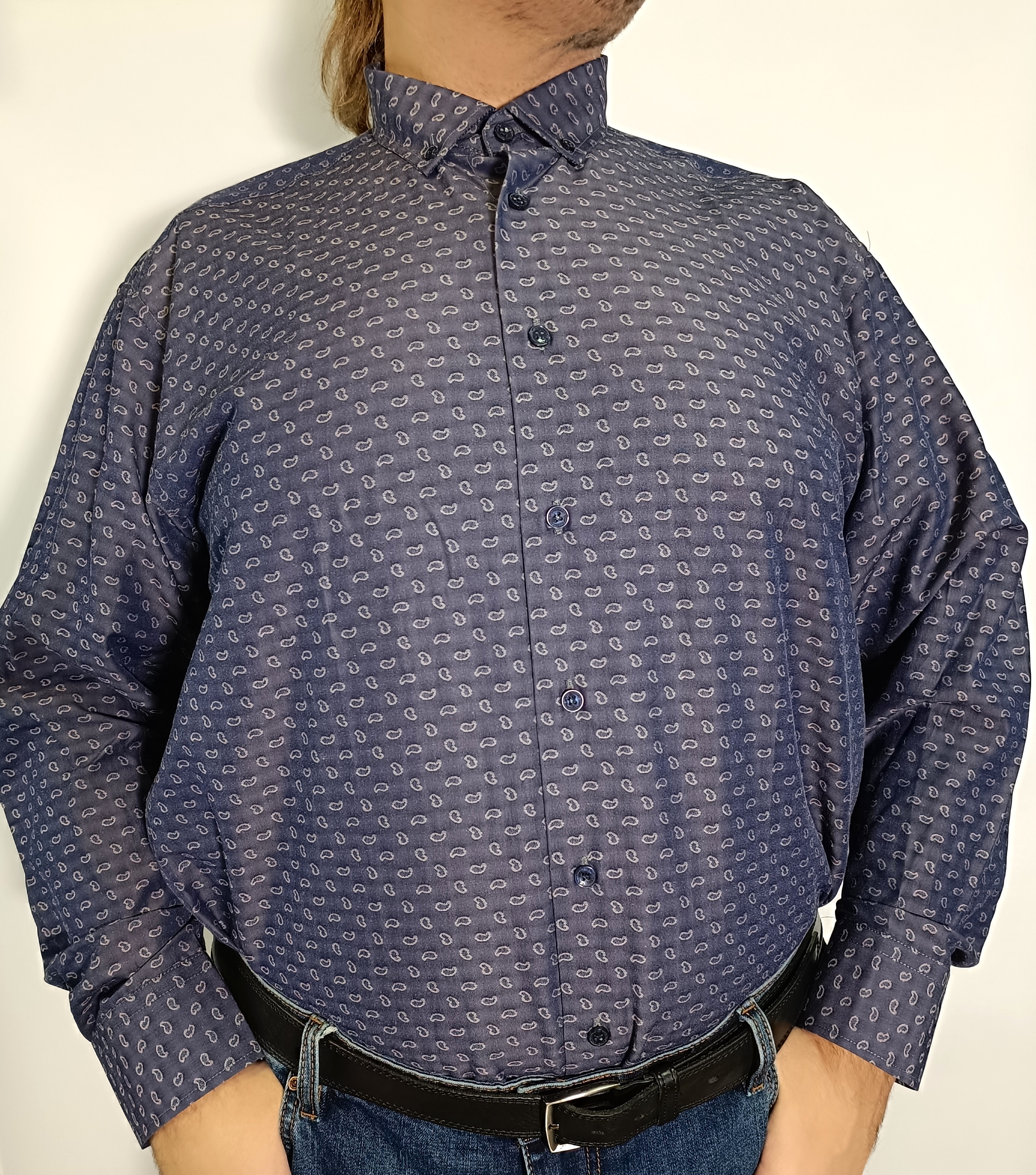 Рубашка мужская Castelli 16316 синяя 2XL