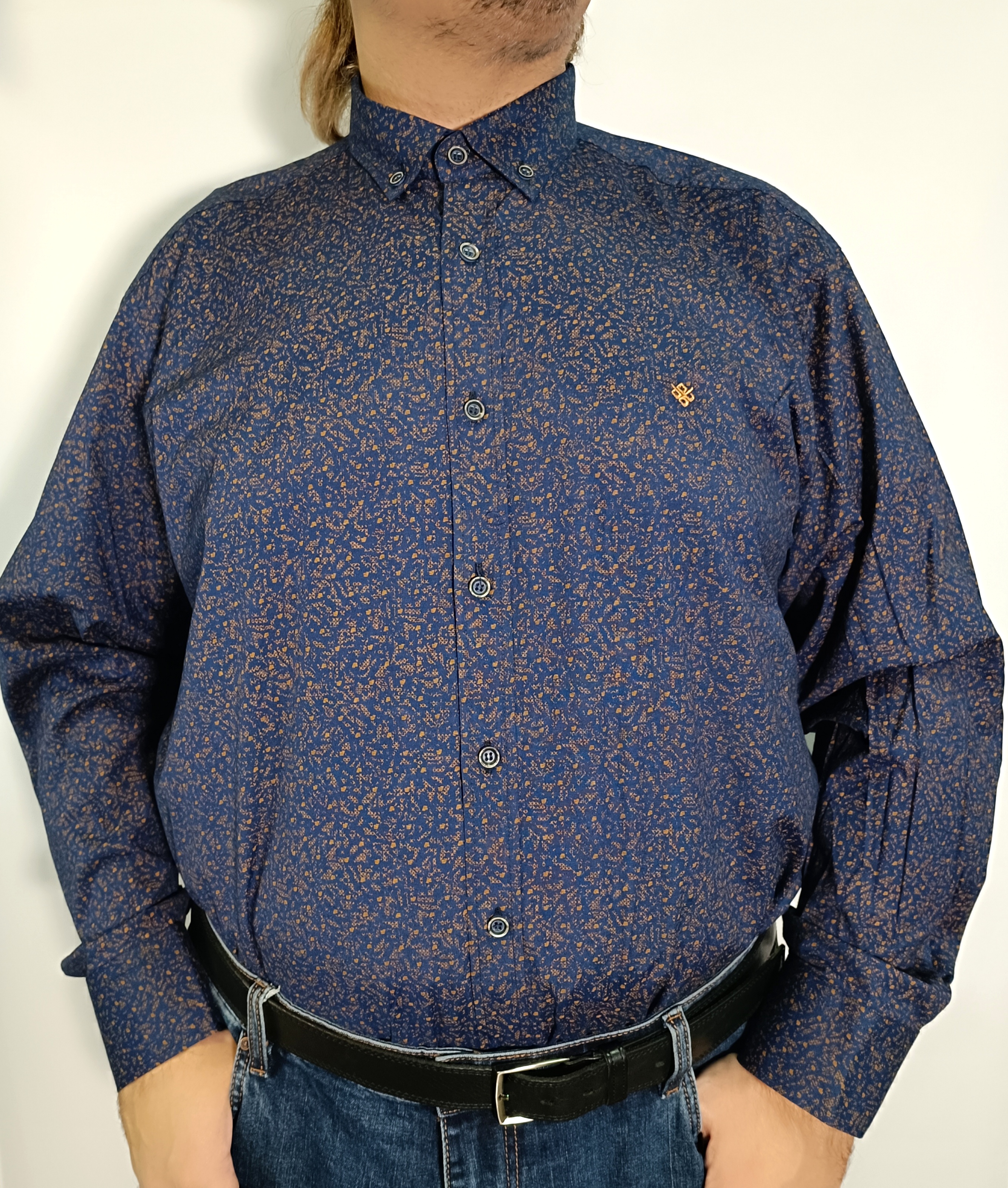 Рубашка мужская Castelli 16318 синяя 3XL