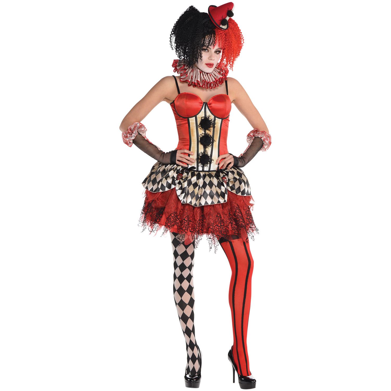 Корсет карнавальный женский Клоун NoBrand AM-845800-55 красный S