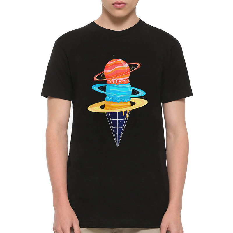 Футболка мужская Dream Shirts Космическое Мороженое черная 2XL