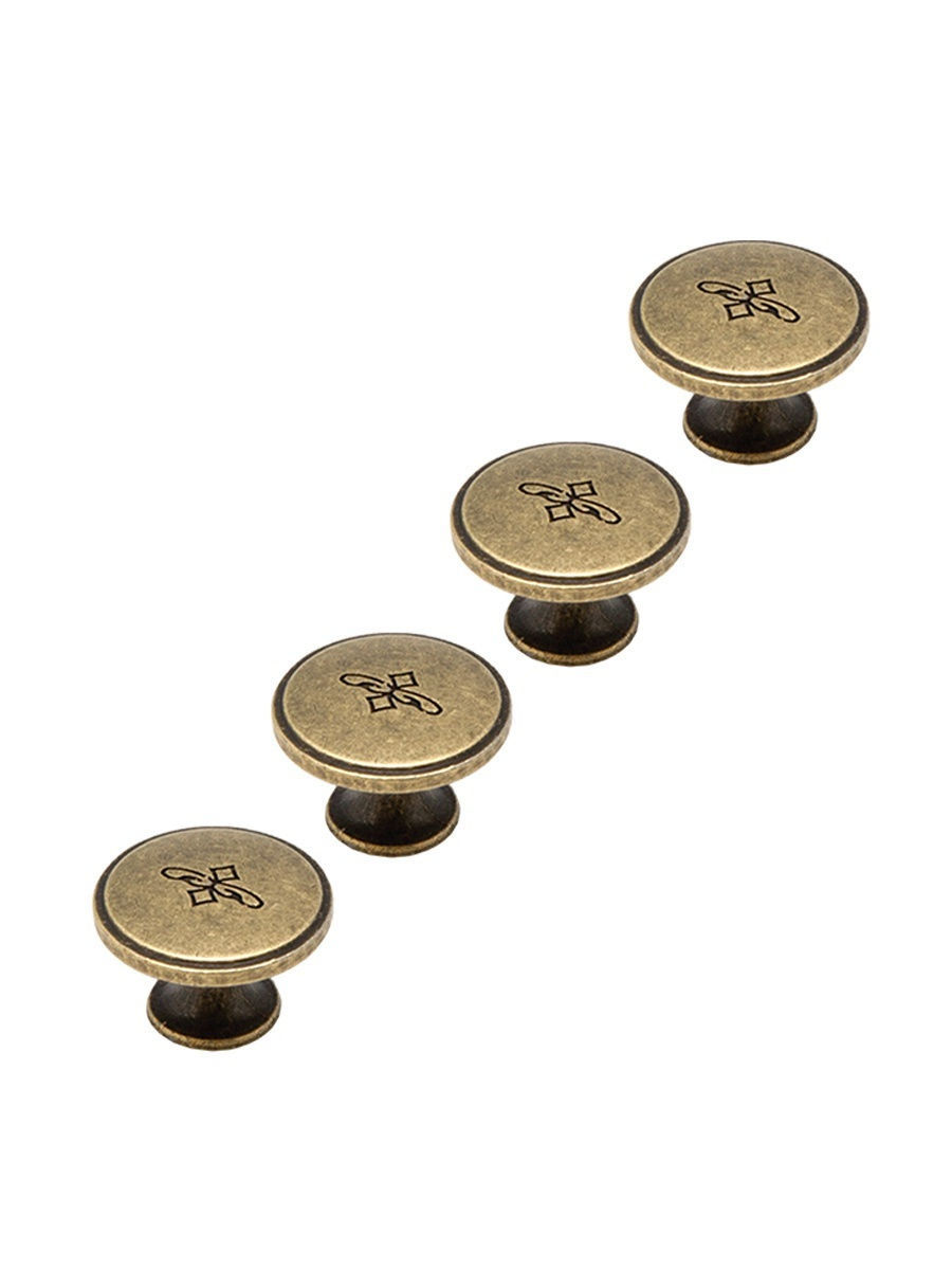 Комплект из 4 шт Ручка-кнопка Kerron RK-066 OAB, оксидированная бронза