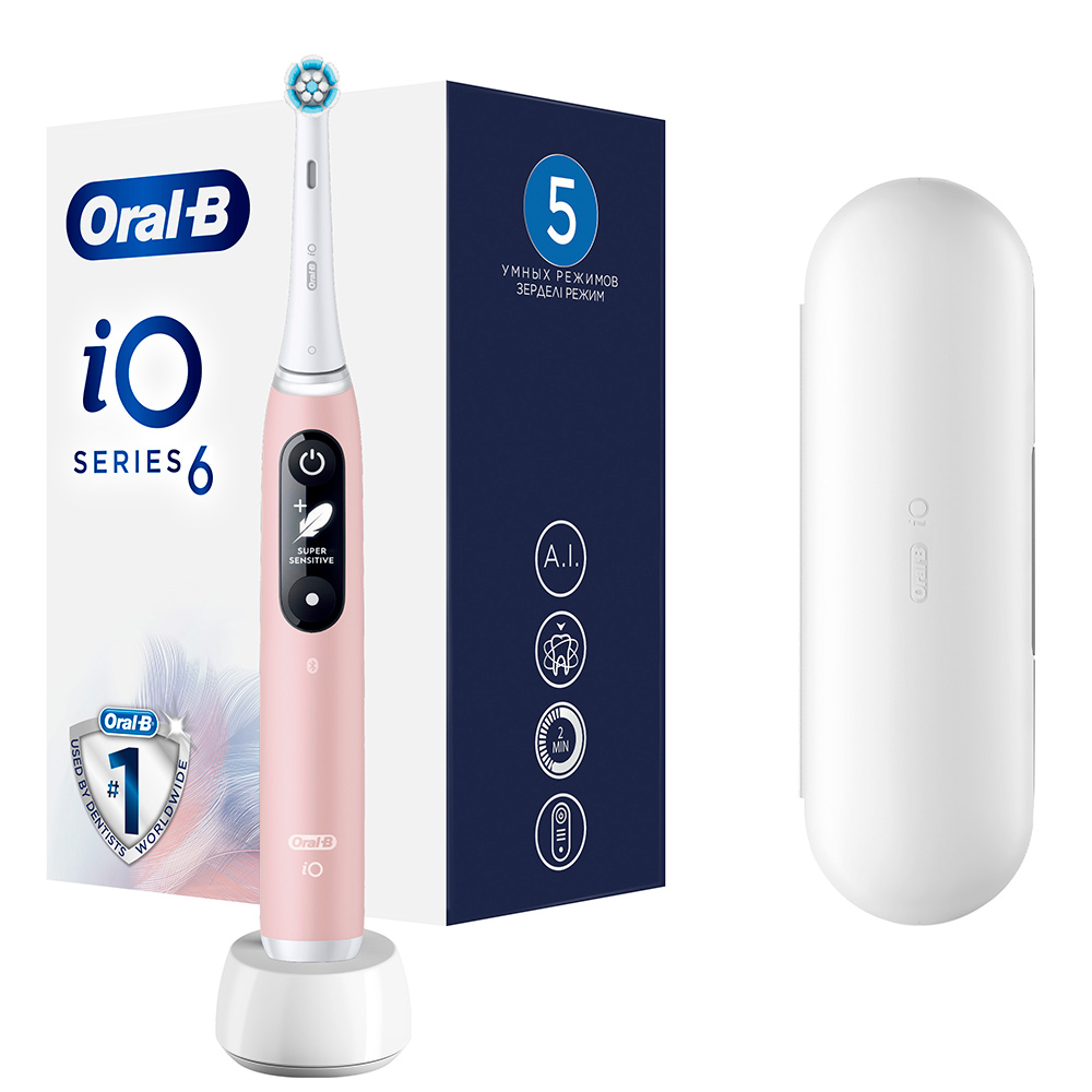 Электрическая зубная щетка ORAL-B IO6 SENS ED розовый